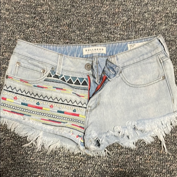Bullhead | Shorts | Bullhead Blue Jean Shorts With Embroidered Details ...